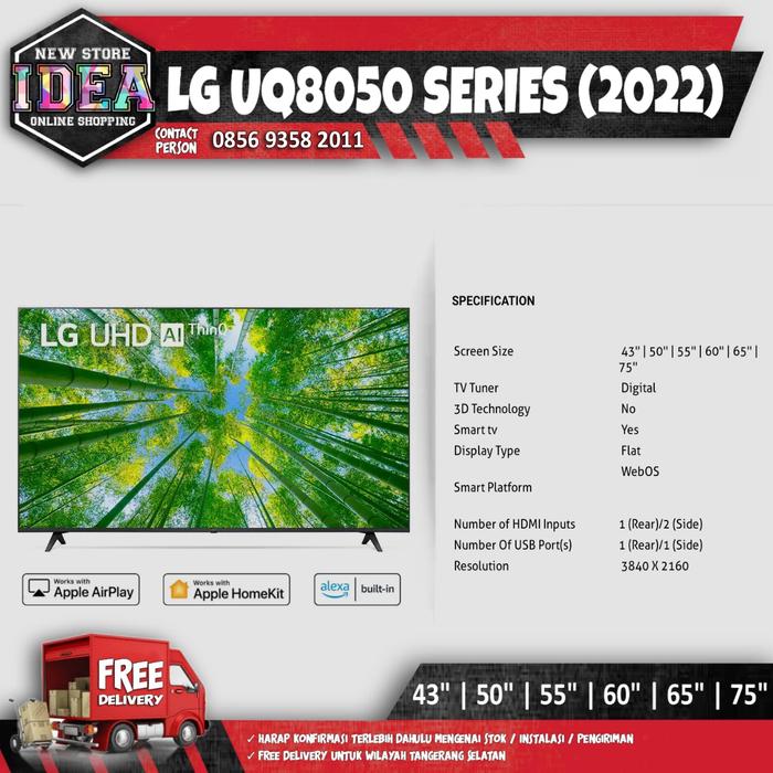 Jual LG 65UQ8050 (2022) - SMART TV 65" 4K UHD HDR MAGIC REMOTE 65UQ8050PSB - Kota Tangerang ...