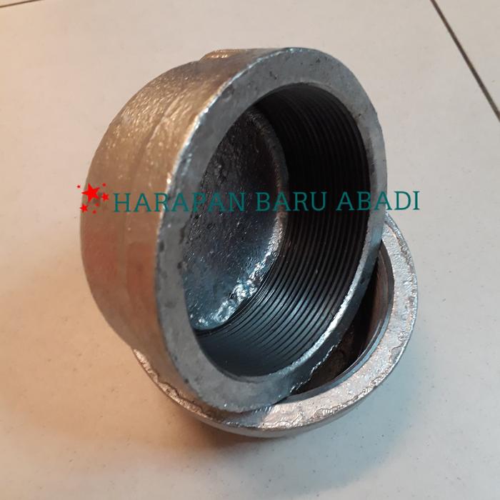 Jual Dop Galvanis Drat 1 1/2" inch / End Cap/ Tutup Pipa Galvanis ...