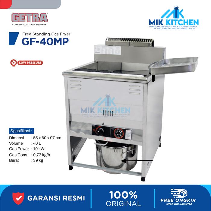 Jual GETRA Free Standing Deep Fryer Asian Series GF-40MP / GF 40MP ...