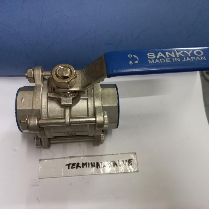 Jual ball valve sankyo 3/4" 3pc/3pc ball valve sankyo 3/4/ball valve ...