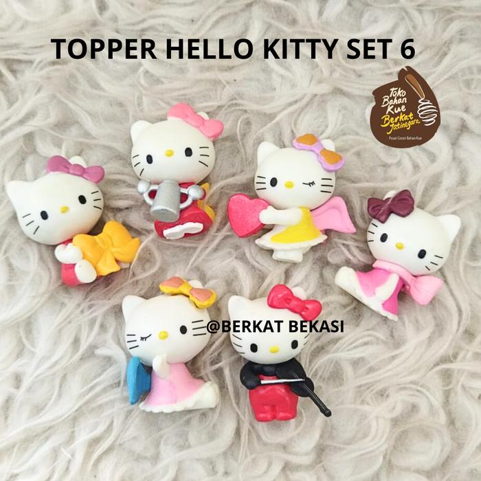 Jual TOPPER HELLO KITTY KACA MATA SET 6/HIASAN KUE/TOPPER CAKE/MAINAN ...
