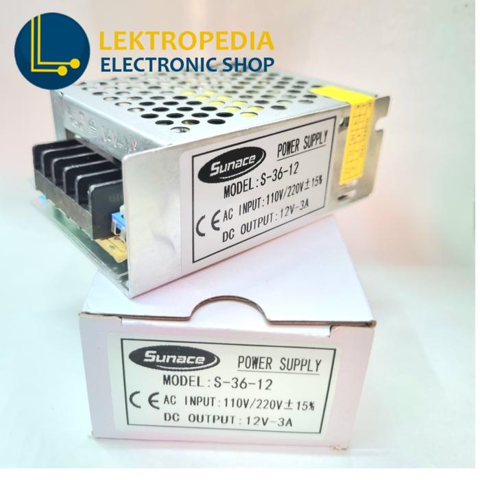 Jual Adaptor Power Supply 12V 3A Ram Besi Jaring bodi kecil 12 volt 3 A ...