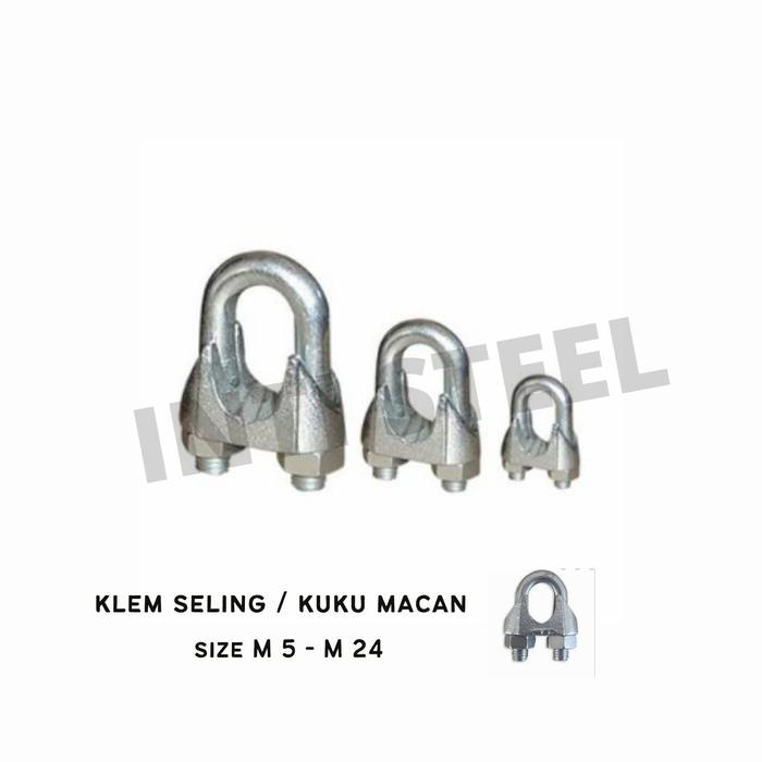Jual Klem Seling M16 / Kuku Macan M16 / Wire Rope Clip Clamp Seling M16 ...