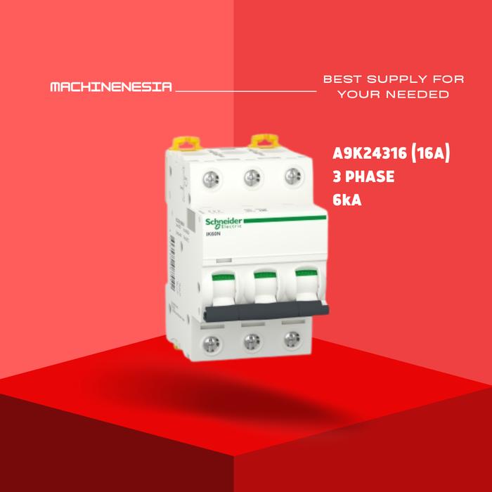 Jual MCB SCHNEIDER IK60N 3 PHASE 16 AMPERE 3P 16A MCB 3 POLE 16 AMPER ORI - Jakarta Barat ...