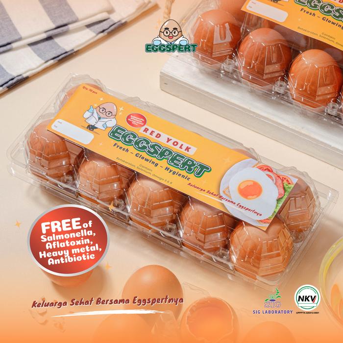 Jual Eggspert Telur Ayam Red Yolk Kemasan Isi 10pcs - Kab. Bandung - Eggspert Official | Tokopedia