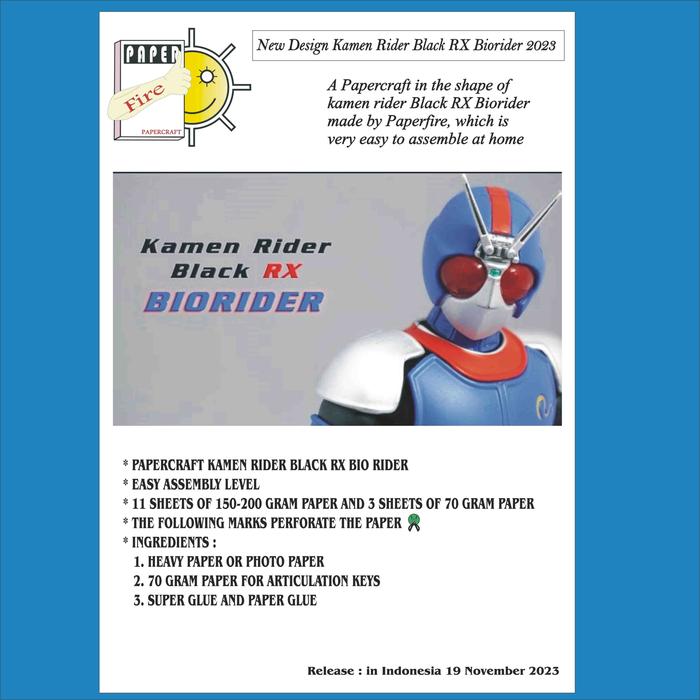 Jual papercraft Kamen rider bio rider - Kab. Probolinggo - paper fire ...