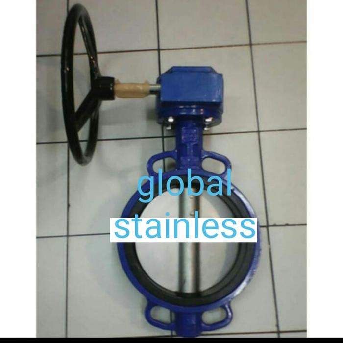 Jual Butterfly valve gear operated Tozen 10"inch / cast iron SS 304 ...