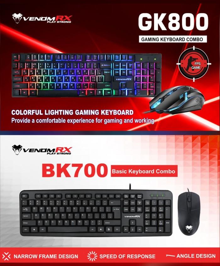 Jual Keyboard dan Mouse Combo VenomRX GK800 - USB Keyboard mouse ...