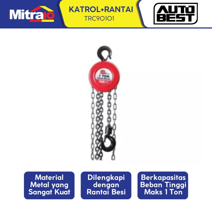 Promo Autobest Katrol + Rantai Besi TRC90101 Kapasitas 1 Ton Cicil 0% ...