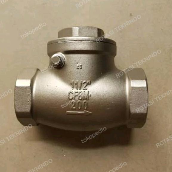 Jual Check Valve Stainless SS316 Drat 4" inch /Klep Tabok SS316 SWING ...