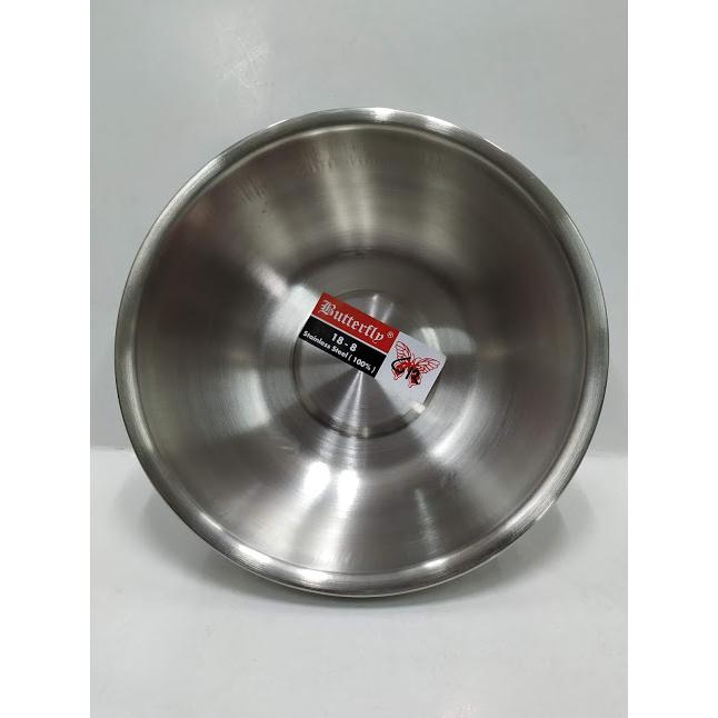 Jual MIXING BOWL 40 CM STAINLESS STEEL - BASKOM ADONAN KUE BUTTERFLY ...