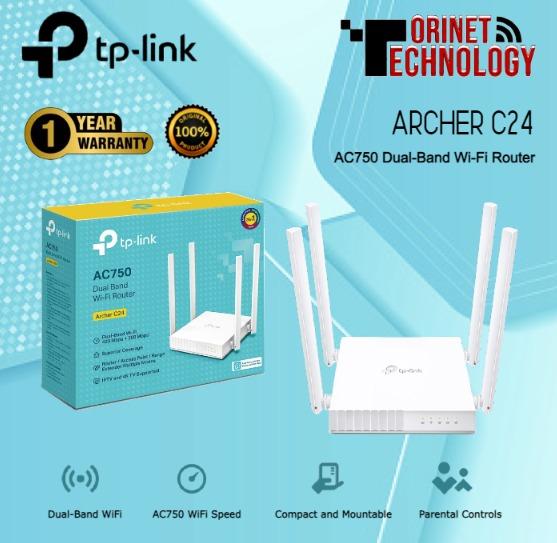 Jual TP-LINK ARCHER C24 AC750 Dual-Band Wi-Fi Router - Jakarta Pusat ...