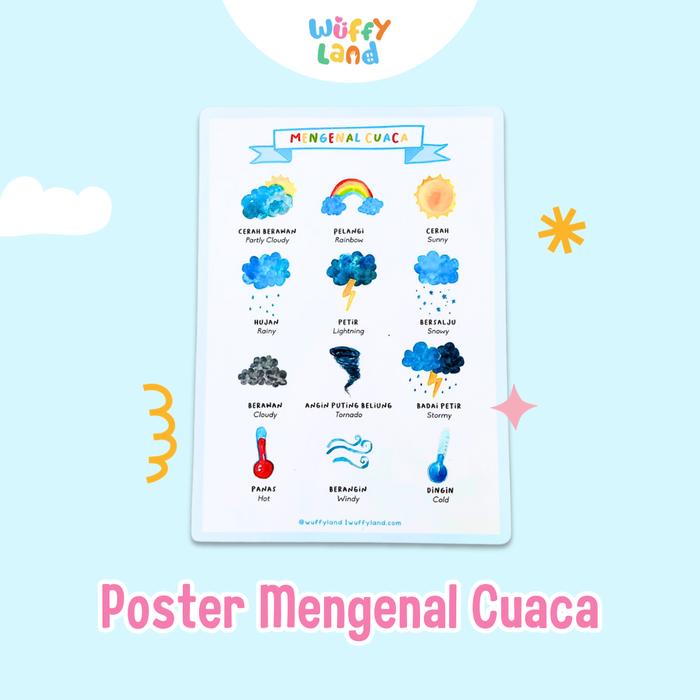 Jual Poster Edukasi - Mengenal Cuaca (Tebal) - Kota Malang - wuffyland ...