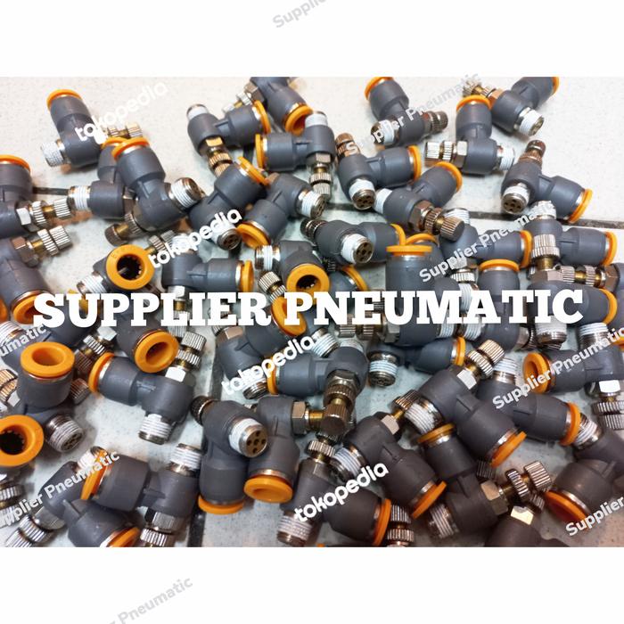 Jual FITTING PNEUMATIC SPEED CONTROL EMC DRAT 1/8" X SELANG 6MM ESC6-01 ...
