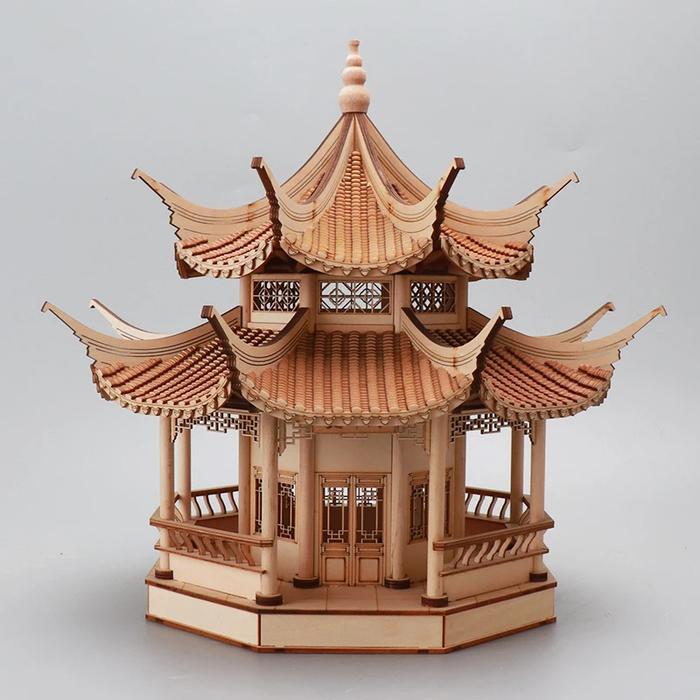 Jual Pajangan Rumah Pagoda Dekorasi Kayu / Wooden Miniature Statue EB ...