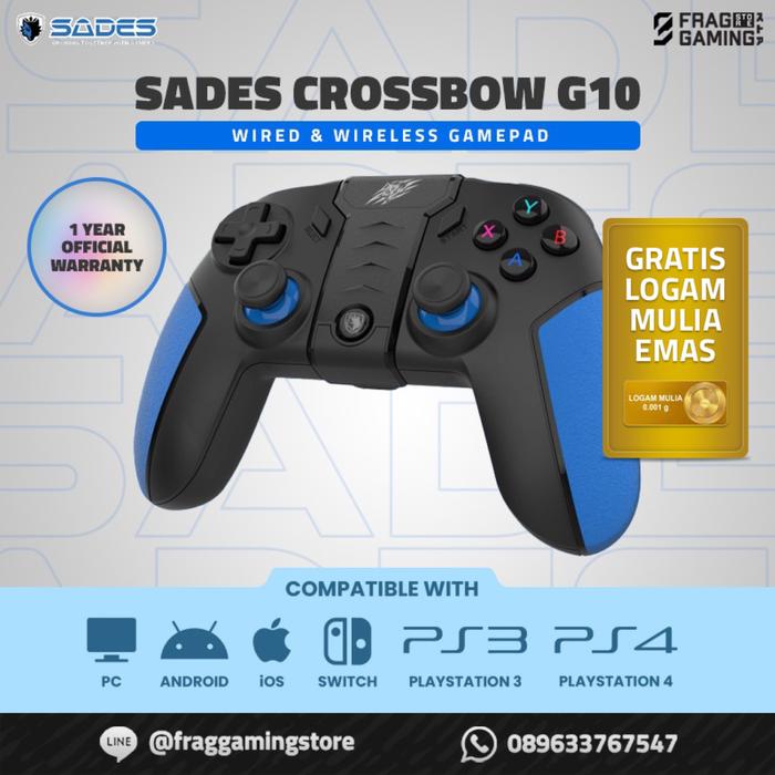 Jual SADES CROSSBOW G10 DUAL MODE GAMING CONTROLLER Gamepad Joystick - Jakarta Utara - FRAG ...