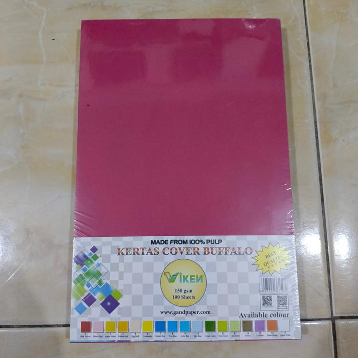 Jual kertas cover Buffalo folio 150 grm /1 pak 100 lembar/kertas jilid ...