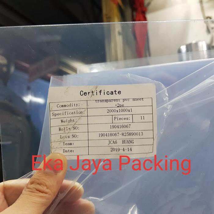 Jual PVC Sheet Clear 3mm x 122cm x 244cm ( Mika Kaku Lembaran ) - Jakarta Barat - Eka Jaya ...