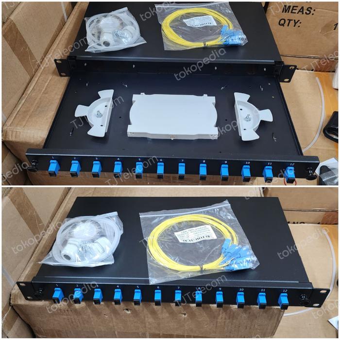 Jual otb rack 12 core / 24 core SC lengkap Sliding Hitam - 12core ...