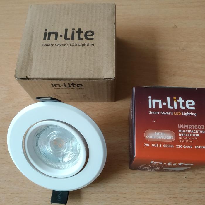Jual tanam plafon halogen LED spot 4000k 7w 220v ceiling inbow INLITE ...