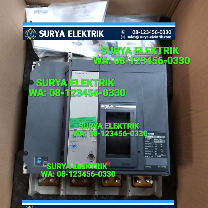 Jual MCCB NS800 NS800N 800A 800 A AMPER 4P 4POLE SCHNEIDER MANUAL 33459 ...