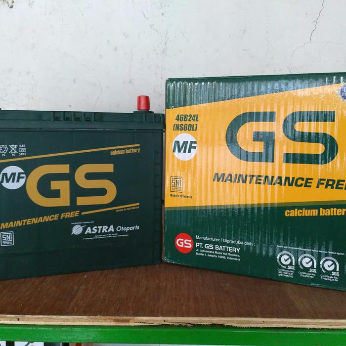 Jual Aki GS Astra MF / Kering NS60L / 48B24L 55B24L 12V 45Ah - Kab. Bekasi - NARONI SHOP | Tokopedia
