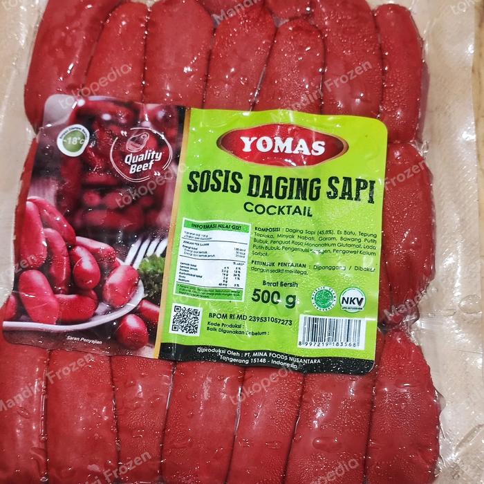 Jual Yomas sosis sapi beef cocktail merah 500g - Kota Tangerang ...