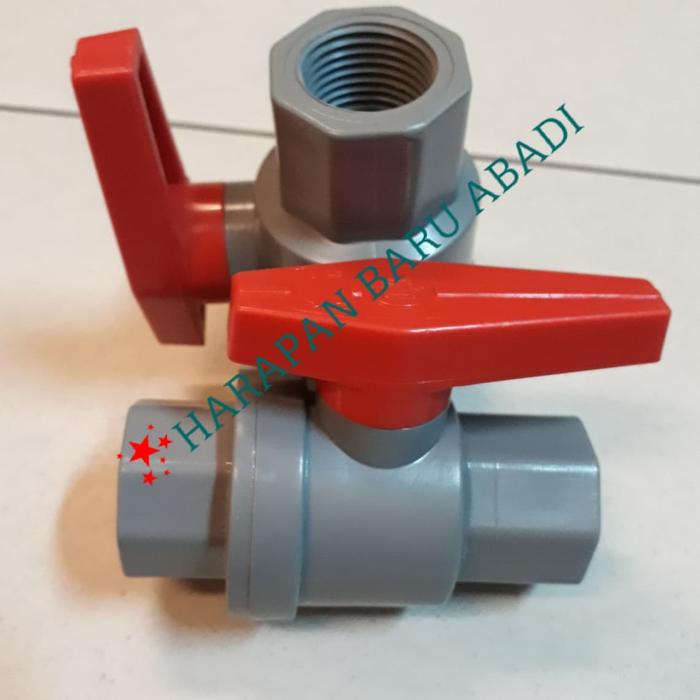 Jual Ball Valve PVC Drat 3/4" inch / Stop Kran - Kran Air PVC - Jakarta ...