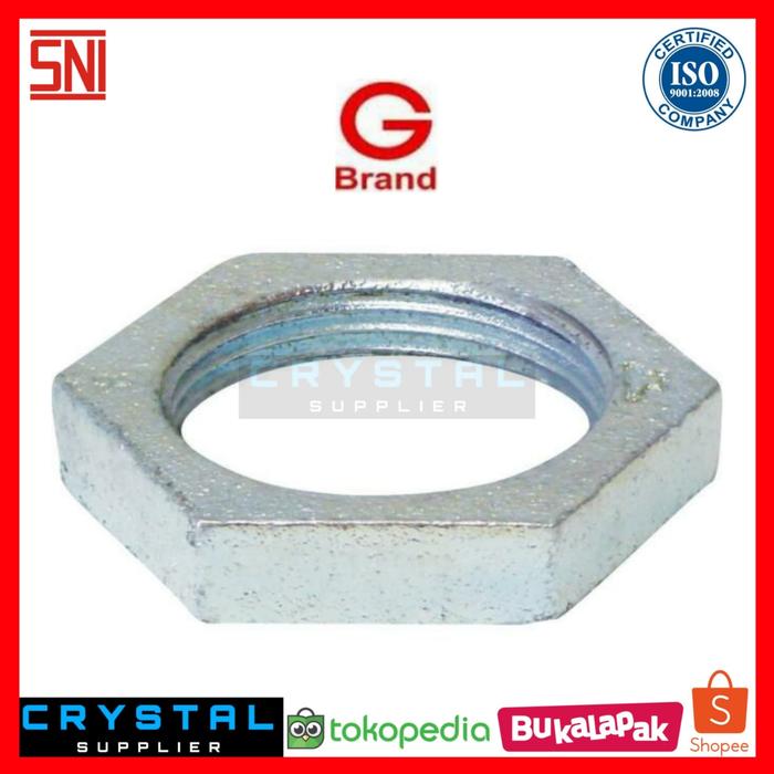 Jual LOCKNUTS GALVANIS BESI 1/2" G BRAND DRAT BSPT / LOCK NUTS / C MOOR ...