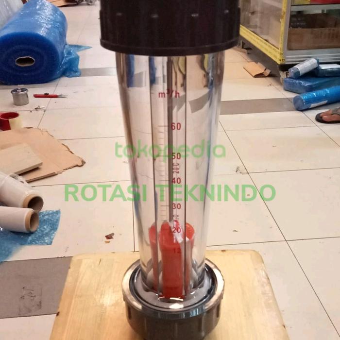 Jual LZR Durable plastic tube rotameter 1" inch Flow meter 0.6 - 6 m3/h ...