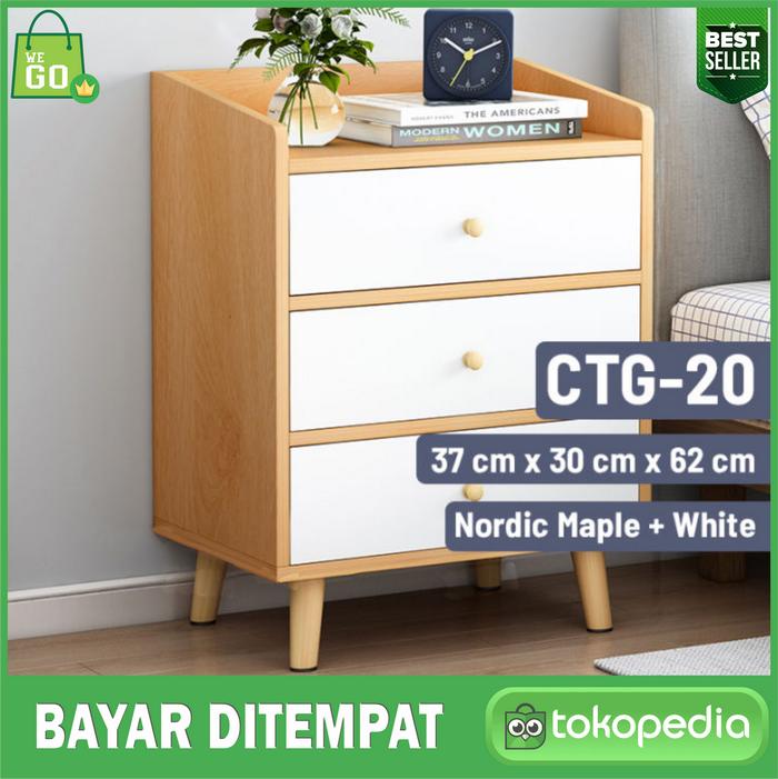 Jual Meja Nakas 3 Susun Minimalis Samping Tempat Tidur Bedside Table ...