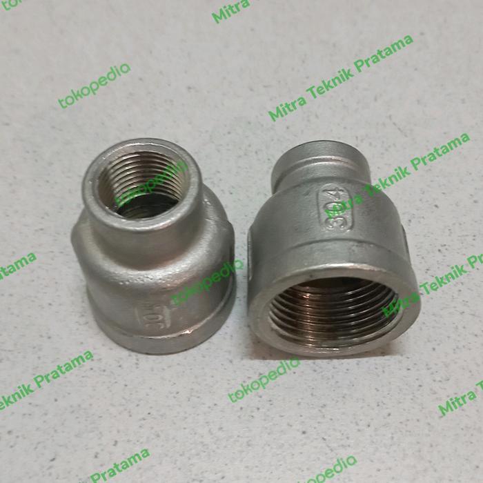 Jual Sok Reducer Stainless Drat Dalam 1/2 x 1/4 " inchi # 150 SS 304 ...