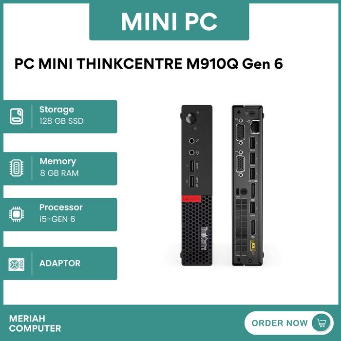 Jual PC MINI LENOVO M910q CORE i5 GEN 6 RAM 8GB SSD 128GB - Jakarta ...