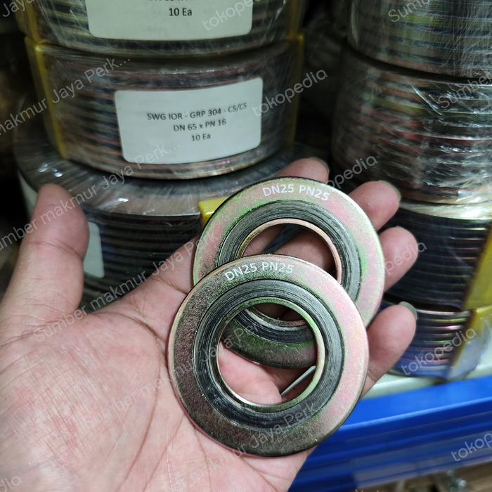Jual SWG PN25 Carbon Steel ( Spiral Wound Gasket CS PN25 ) 1"inch ...
