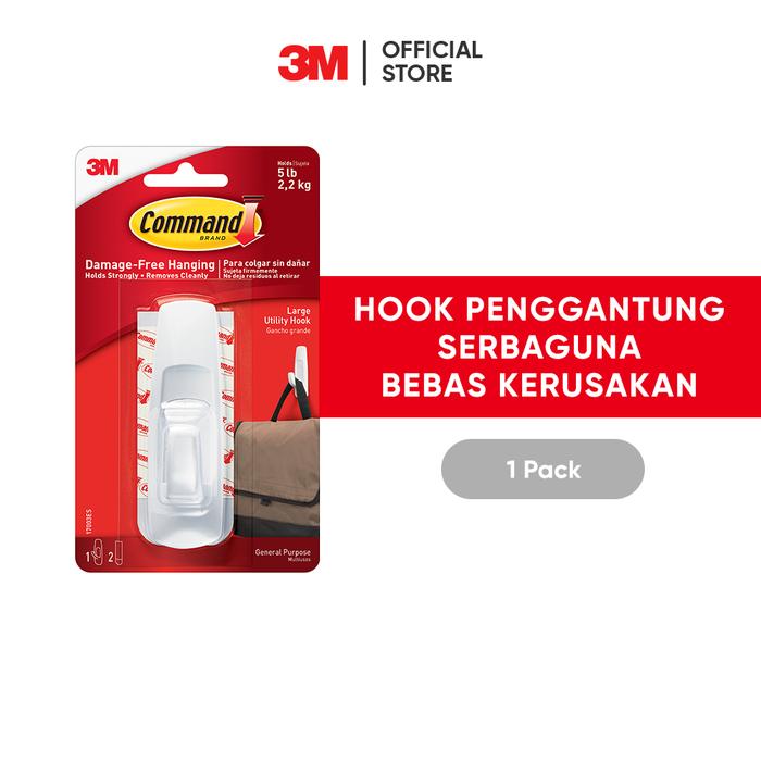 Promo 3M Command Large Utility Hook, 17003, Menahan hingga 2.2kg, 1 pak - Kab. Tangerang - 3M ...