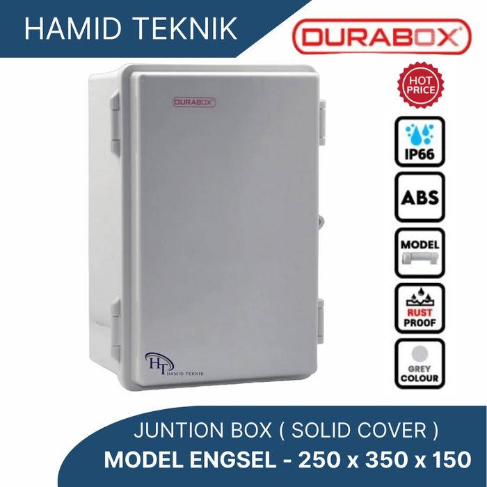 Jual Box Panel Plastik Juntion 250 x 350 x 150 ABS + Base Plate Durabox ...