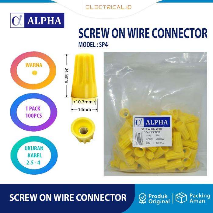 Jual Lasdop Sambungan Kabel Putar Cap Twist Wire Connector Screw SP3 ...