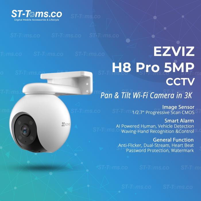 Promo Ezviz H8 Pro 5MP 3K Wifi IP Cam Smart CCTV Outdoor Pan & Tilt ...