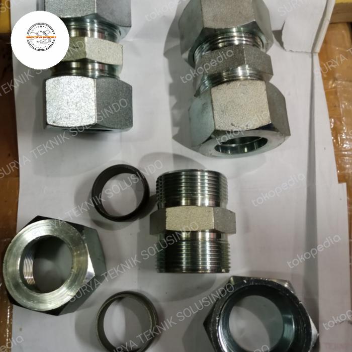 Jual Fiting union sambungan pipa hydroulic ukuran 20mm besi - Jakarta ...