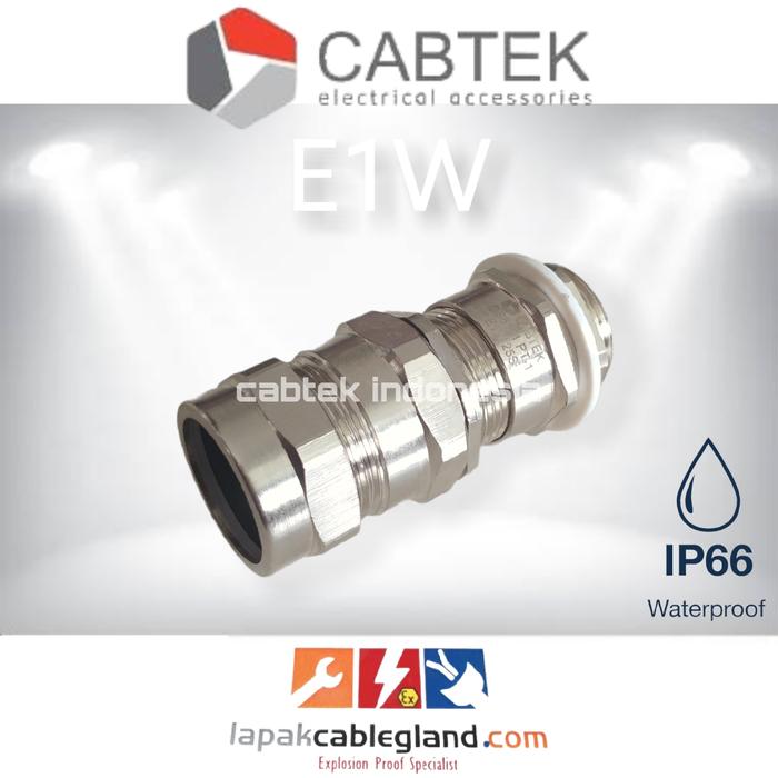 Jual Cable Gland Industrial CABTEK E1W 40L M40 armour brass nickel ...