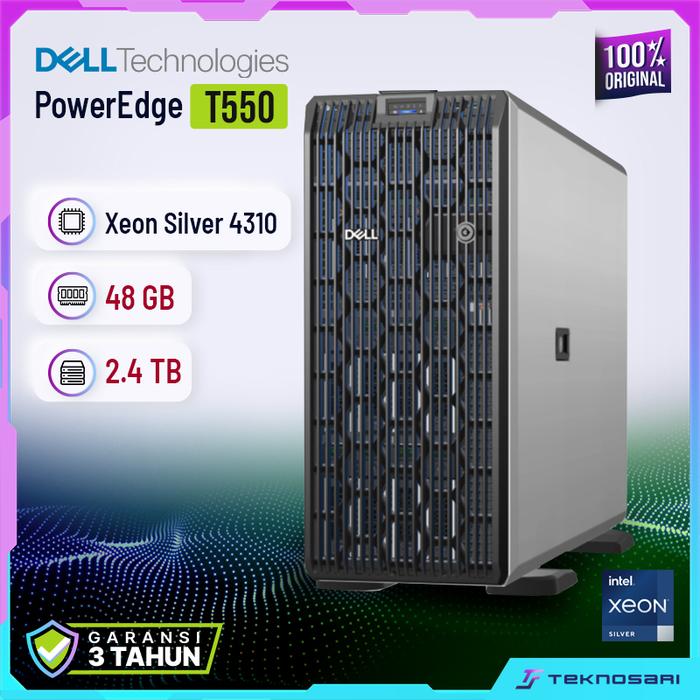 Jual DELL PowerEdge T550 Tower Server Xeon Silver 4310T 48GB 2.4TB 10K ...