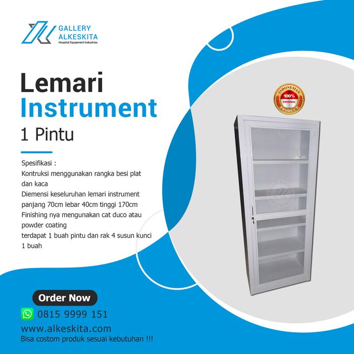 Jual lemari instrument lemari alat dan obat lemari instrument 1 pintu ...