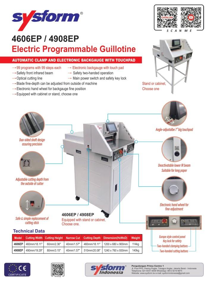 Jual Mesin Potong Kertas Elektrik 4606EP - Sysform Taiwan - Jakarta Barat - Sysform Indonesia ...
