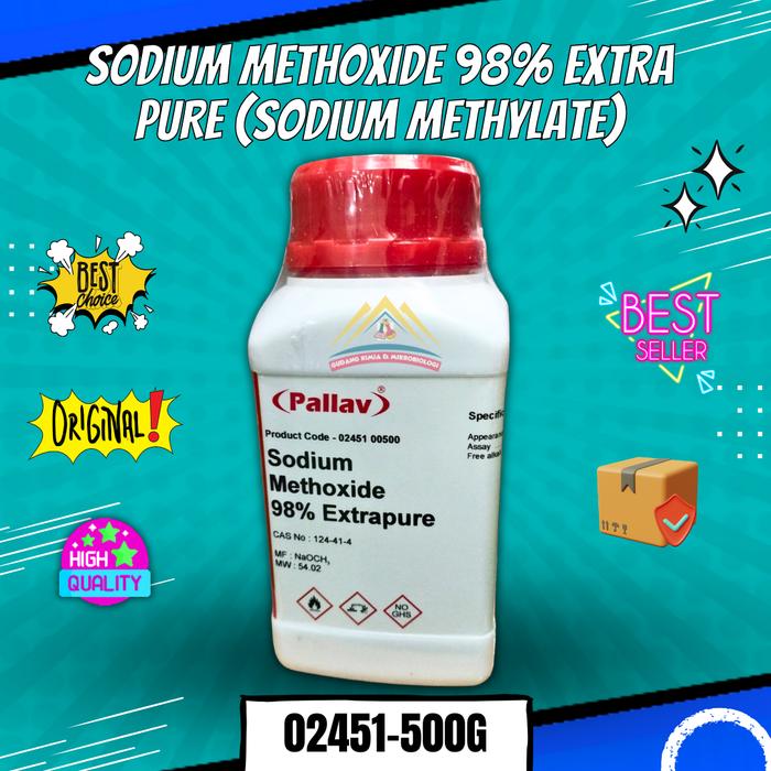 Jual Sodium Methoxide 98% Extra Pure (Sodium methylate) | NaOCH3, 500 ...