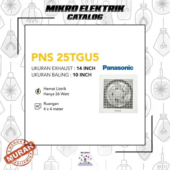 Jual PANASONIC EXHAUST FAN PLAFON 10" INCH FV-25TGU5 / 25TGU5 / 25 TGU ...