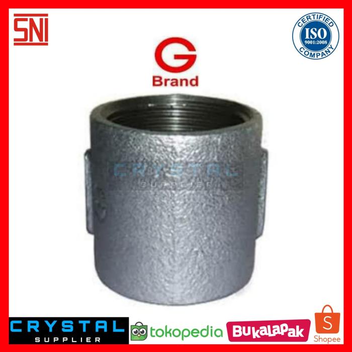 Jual SOCKET GALVANIS BESI 1/4" G BRAND DRAT BSPT / SOK SOCK SOKET ...