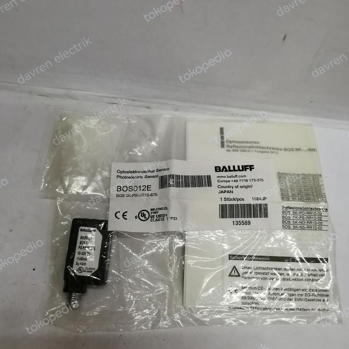 Jual balluff photoelectric sensor BOS012E, BOS 5K-PS-RR10-S75 - Jakarta ...