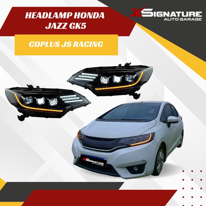 Jual HEADLAMP HONDA JAZZ GK5 COPLUS JS RACING VERS D 2014-2020 - Kab ...