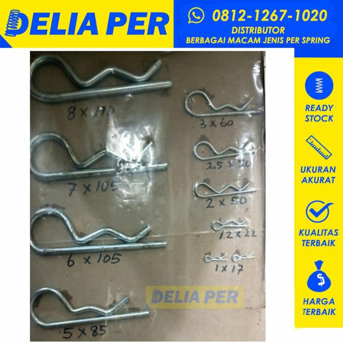 Jual Pin Clip R / Cotter Pin R Kawat 6mm Panjang 100mm Stainless ...