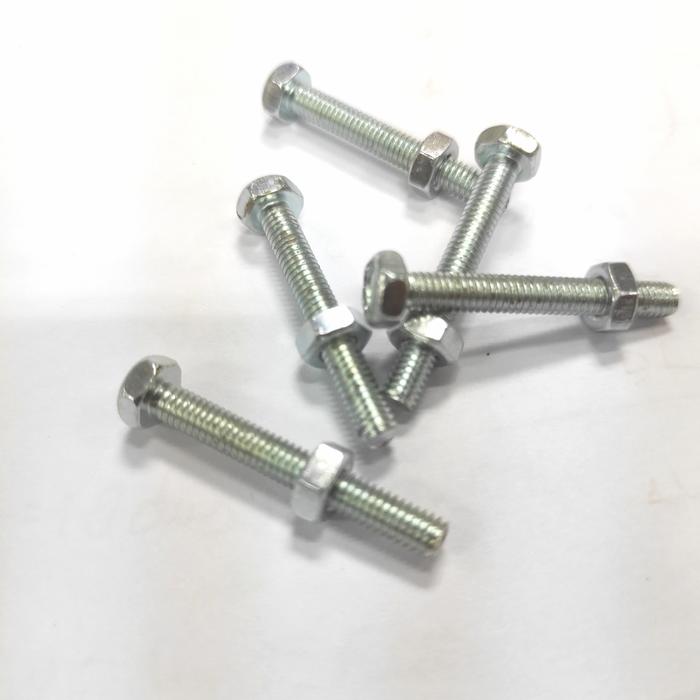 Jual Baut mur galvanis m4 x 30 Baut Mur Putih (15pcs) m4x30 BMP m4x30 Besi - Jakarta Barat - MD ...